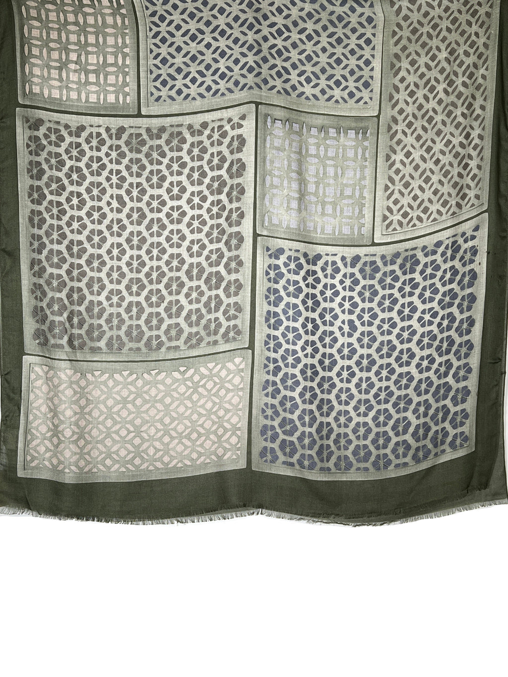 ALTEA BLOCKPRINT SCARF - OLIVE – Button Down SF