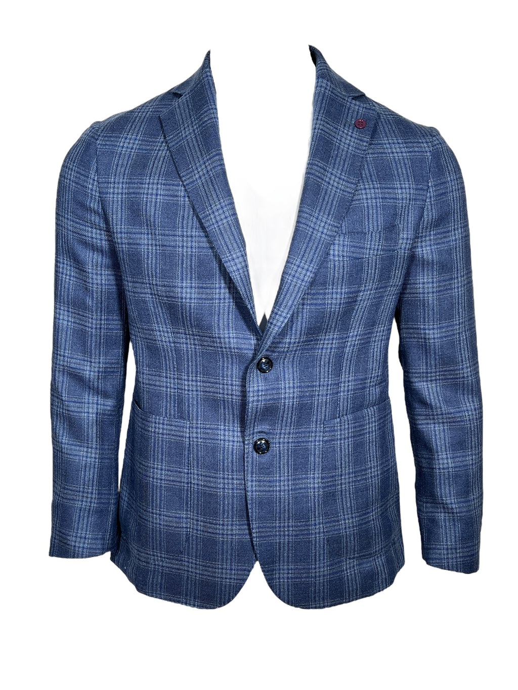 SARTORIA PARTENOPEA SPORT COAT - BLUE/LIGHT BLUE CHECK – Button Down SF
