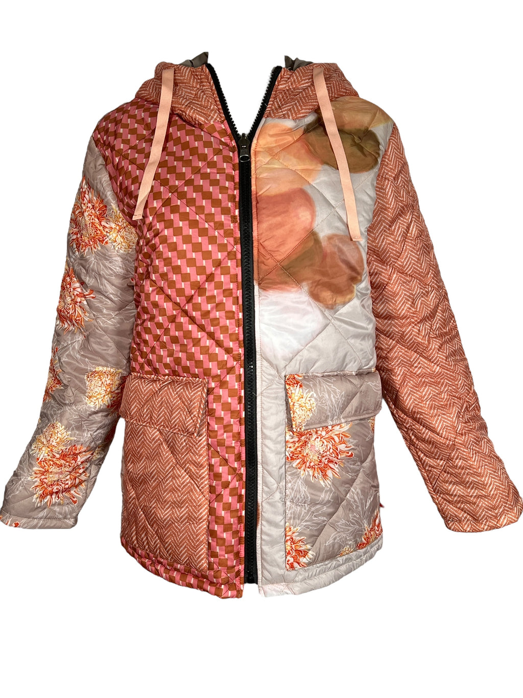 IN BED WITH YOU MULTI-PRINT REVERSIBLE COAT - PINK/GREY – Button Down SF