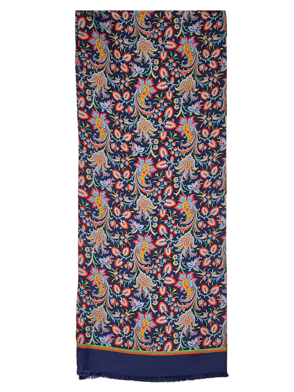 CALABRESE 1924 SILK SCARF - NAVY PAISLEY – Button Down SF