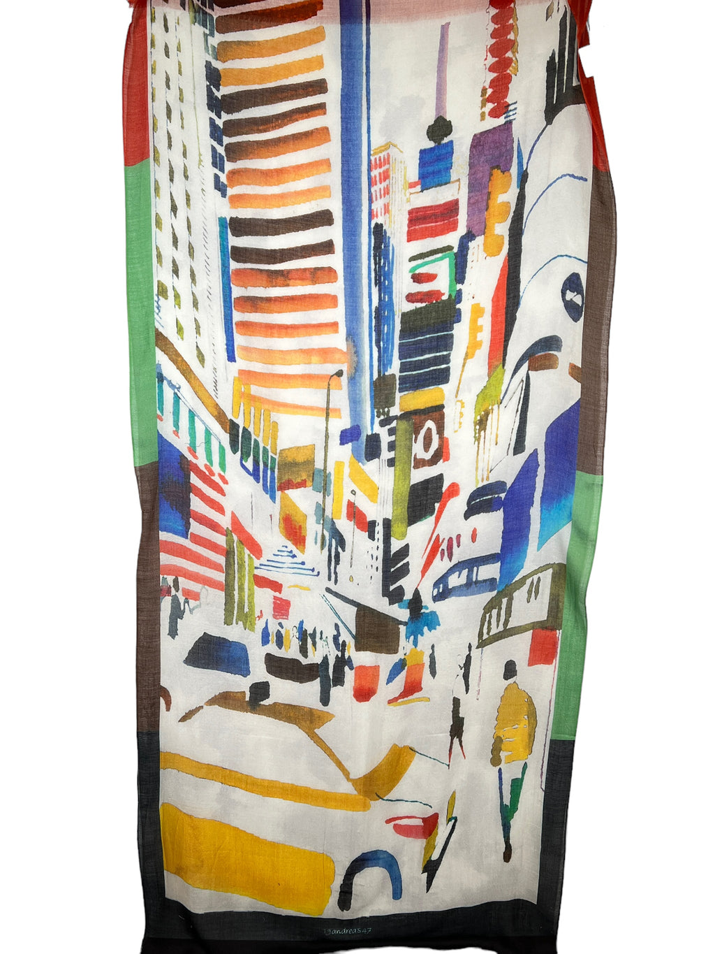 19ANDREA'S47 CASHMERE/SILK SCARF - TIMES SQUARE – Button Down SF