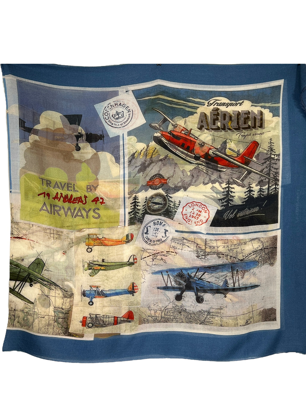 19ANDREA'S47 CASHMERE SCARF - AIRWAYS – Button Down SF