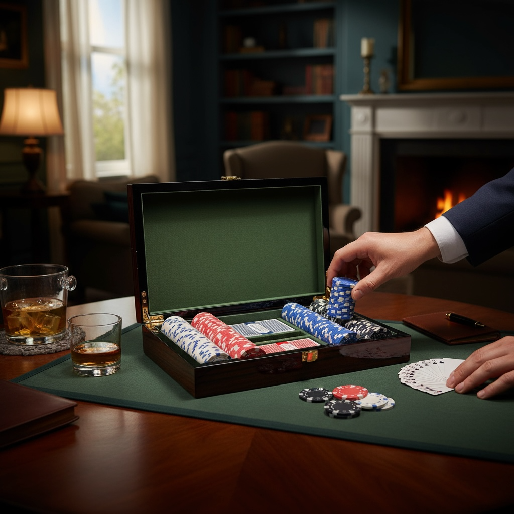 TIZO WOOD POKER SET - EBONY – Button Down SF