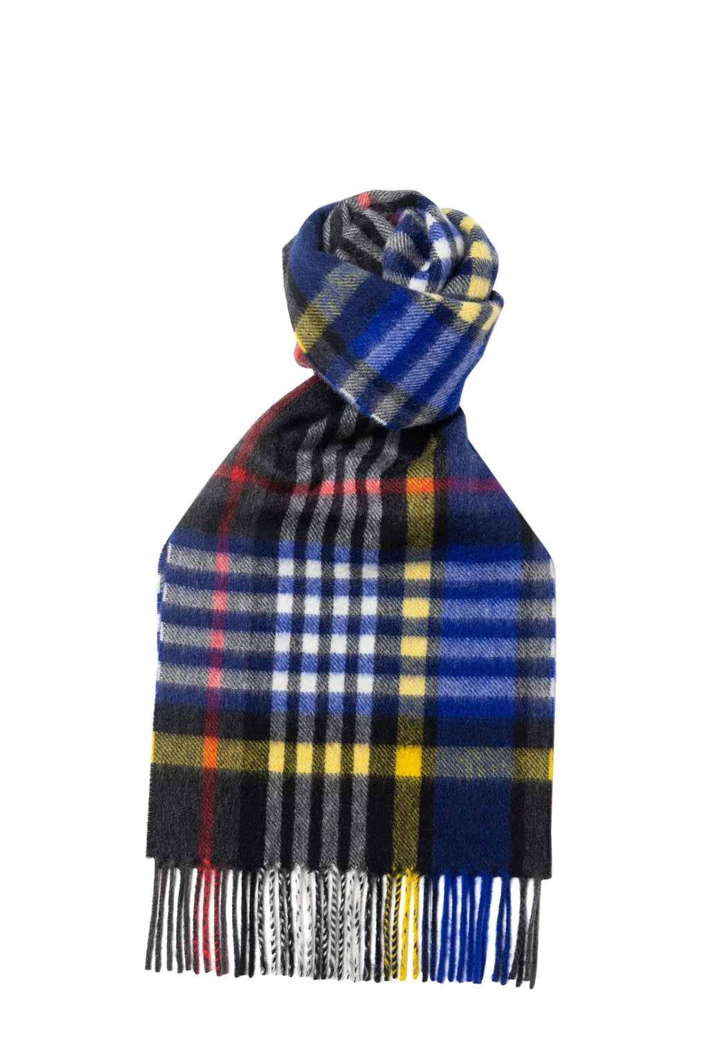 JOSHUA ELLIS CASHMERE SCARF - BLACK/MULTI PLAID – Button Down SF